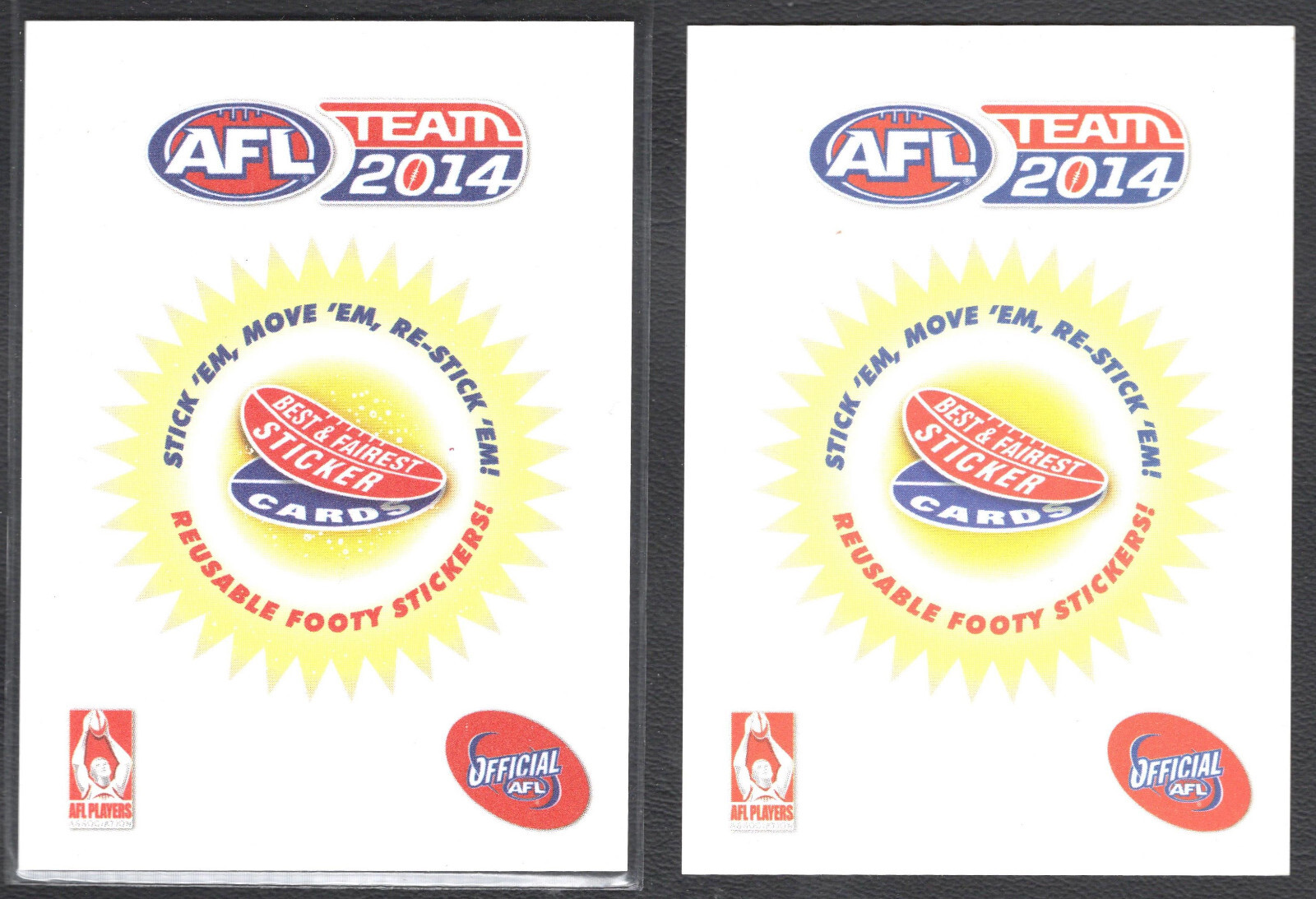 2014 AFL [HERALD SUN & ADVERTISER] STICKER CARD SET - 01 Rory SLOANE ...