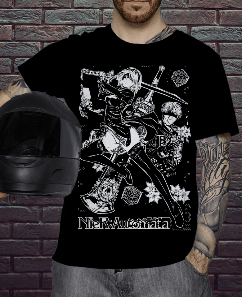 Nier Automata 2B YoRHa New Unisex Shirt,Girl,Cyber Punk Waifu graphic ...