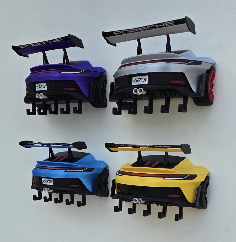 Car Shape Key Rack Holder, Plastic, Multicolor, Hanging, 10x8x6 in 35 a ...