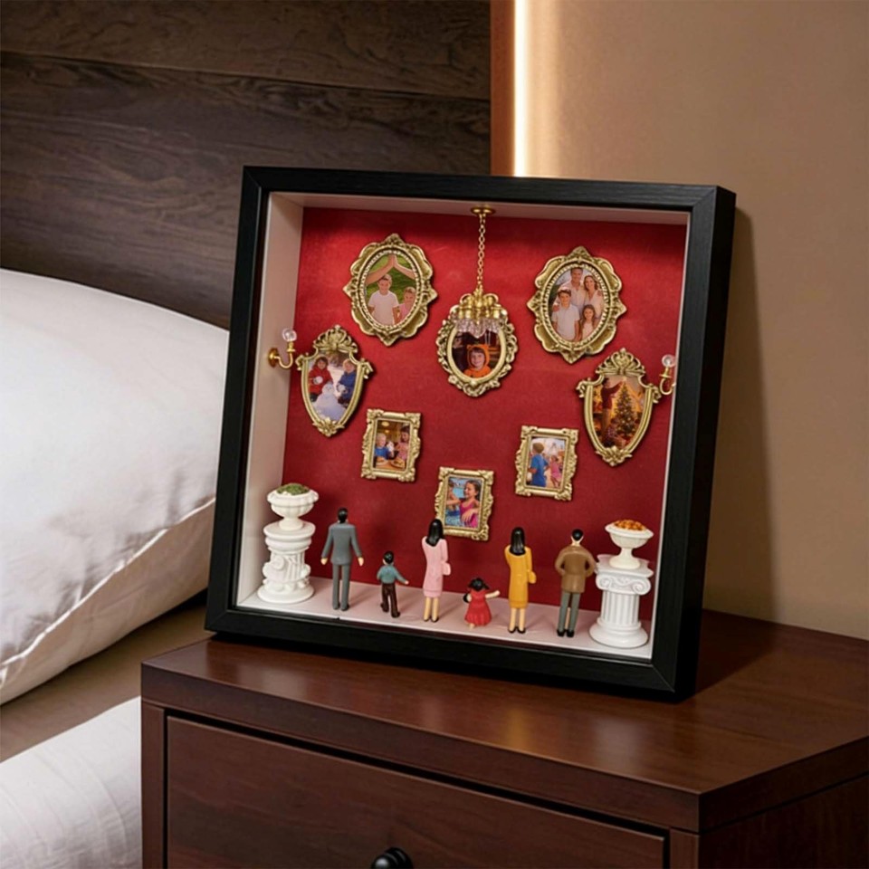 DIY Mini Museum Shadow Box - Family Memory Black With Red Velvet ...