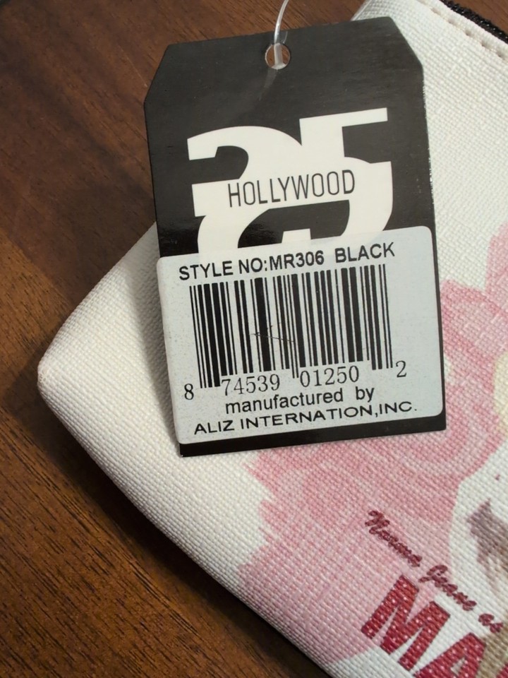 Norma Jeane as Marilyn Monroe Wristlet by 25 Hollywood Clutch Leopard Interior | eBay UK