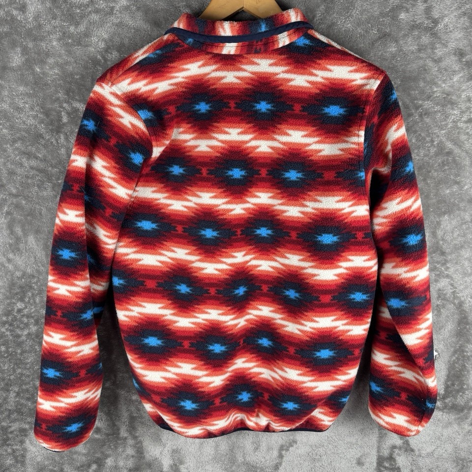 Patagonia Synchilla Snap-T Fleece Pullover Red/Blue Aztec Pattern ...