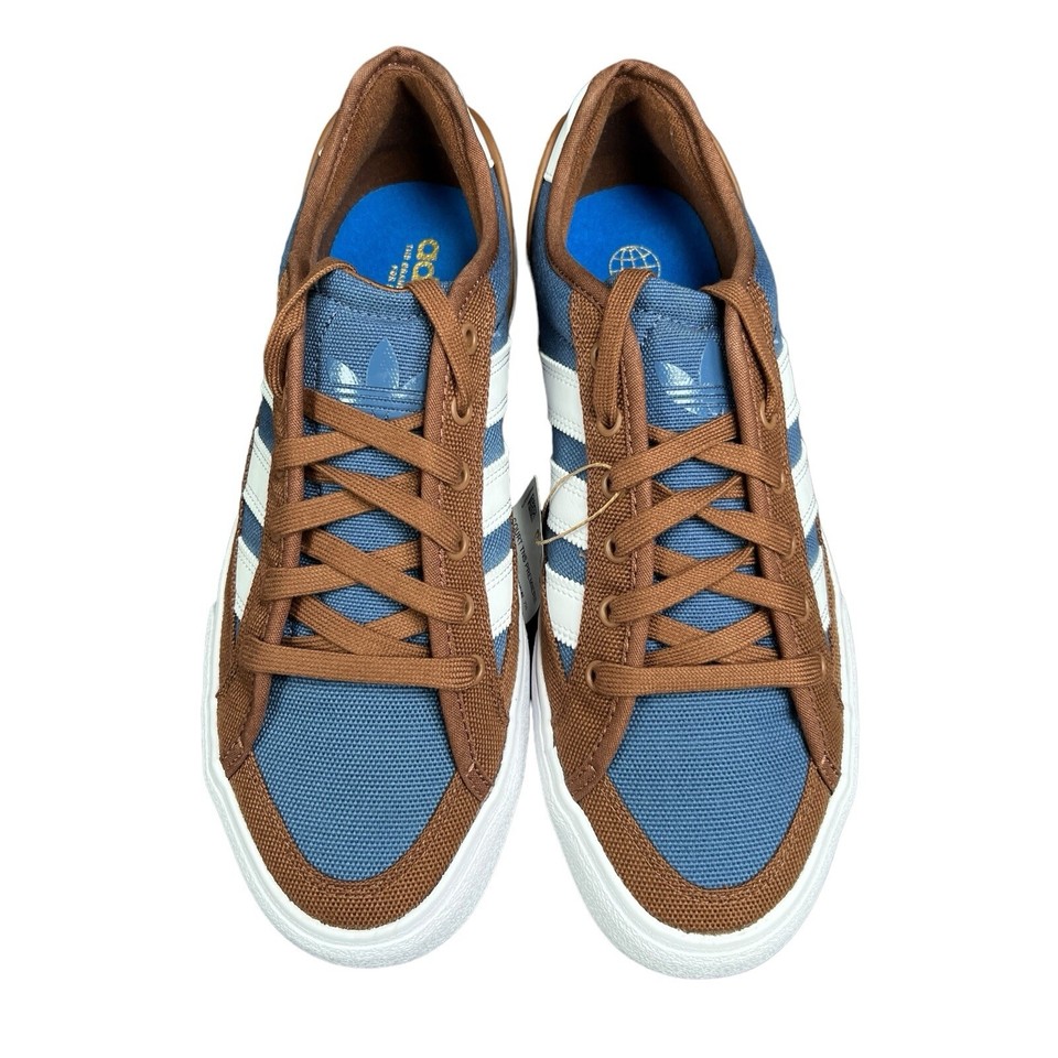 Adidas Court TNS Premiere Blue Brown White Shoes IG0049 Men's 8 | eBay