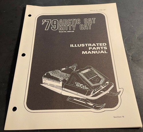 1979 ARCTIC CAT SNOWMOBILE KITTY CAT PARTS MANUAL 0185-129 (941) | eBay