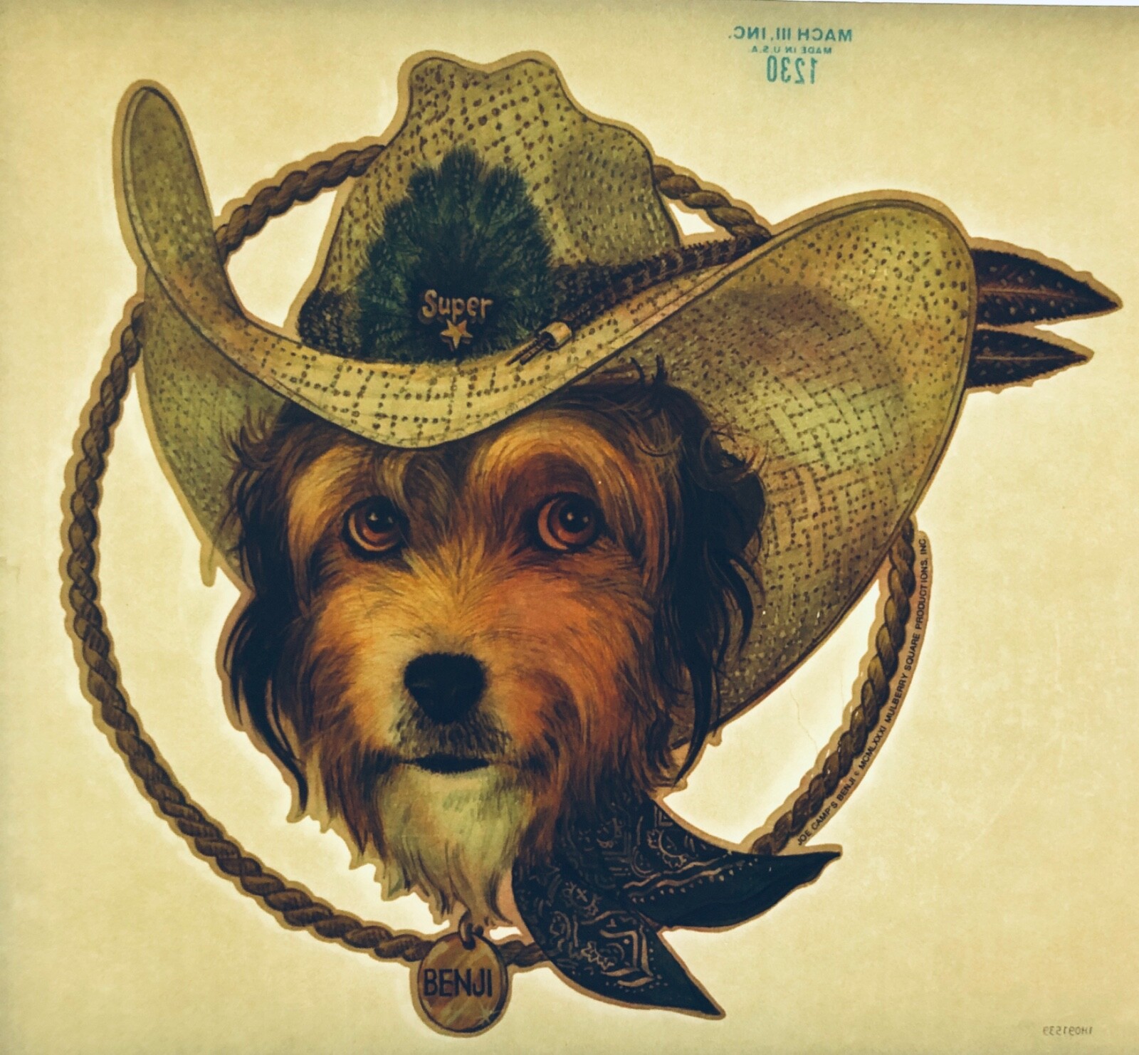 Original Vintage 1980 Benji Super Star Movie Dog Iron… - Gem