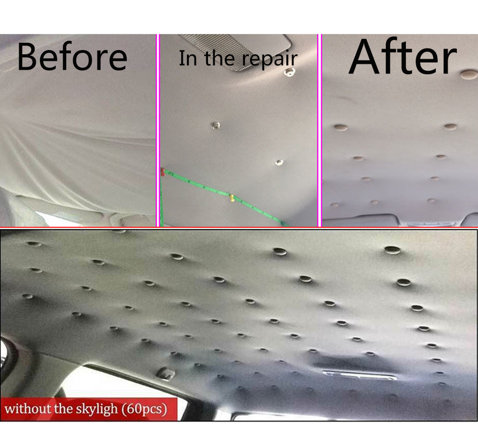 60x Car Roof Sagging Headliner Fixing Repair Pins Rivets Snap Buckle ...