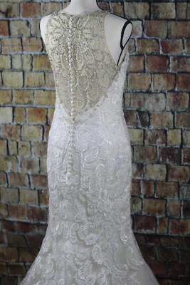 Authentic Mori Lee 2876 ivory Gol Bridal Wedding Dress Bridal Gown S12 ...