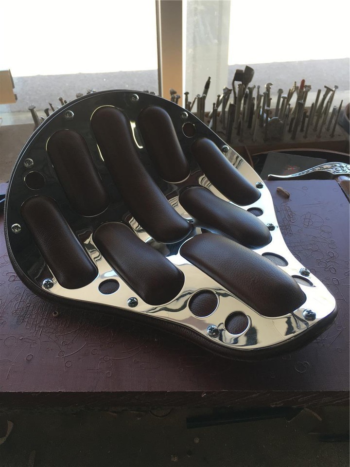 Rich Phillips Leather Custom Chrome Chopper Bobber Custom Motorcycle ...
