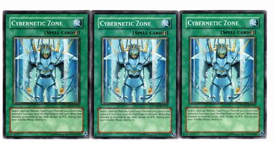 Yugioh - 3X Cybernetic Zone - Common - Unlimited - PTDN-EN052 - Near ...