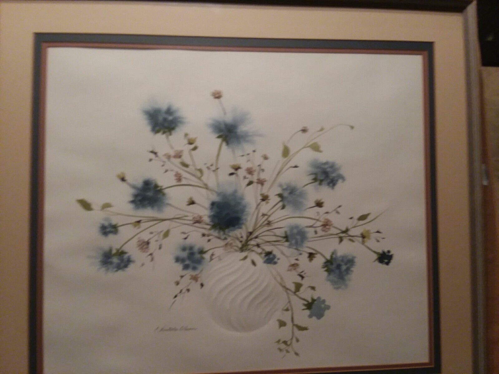 Large framed C. Winterle Olson Watercolor Painting | eBay