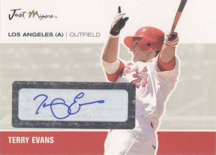 2007 Just Minors - Just Autographs Terry Evans #JA-14 Autographs (AU ...