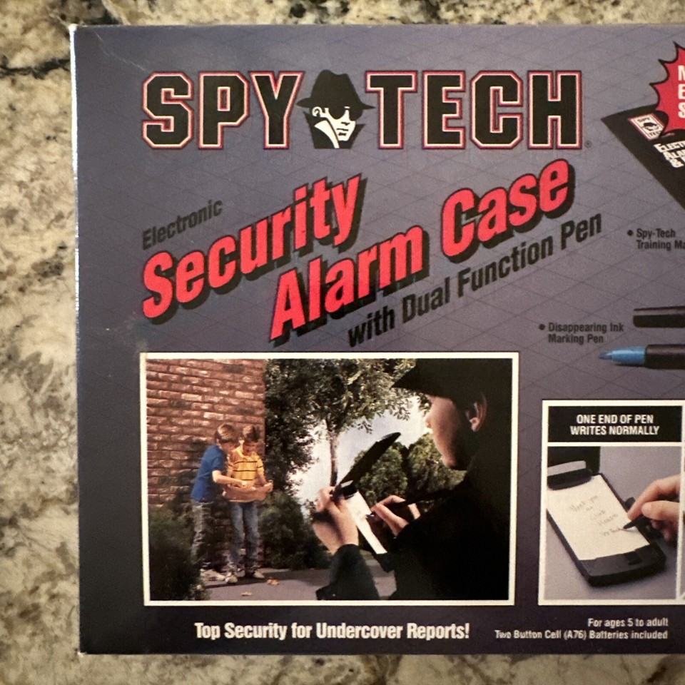 RARE VINTAGE 1991 SPY TECH ELECTRONIC SECURITY ALARM CASE TYCO NEW ...