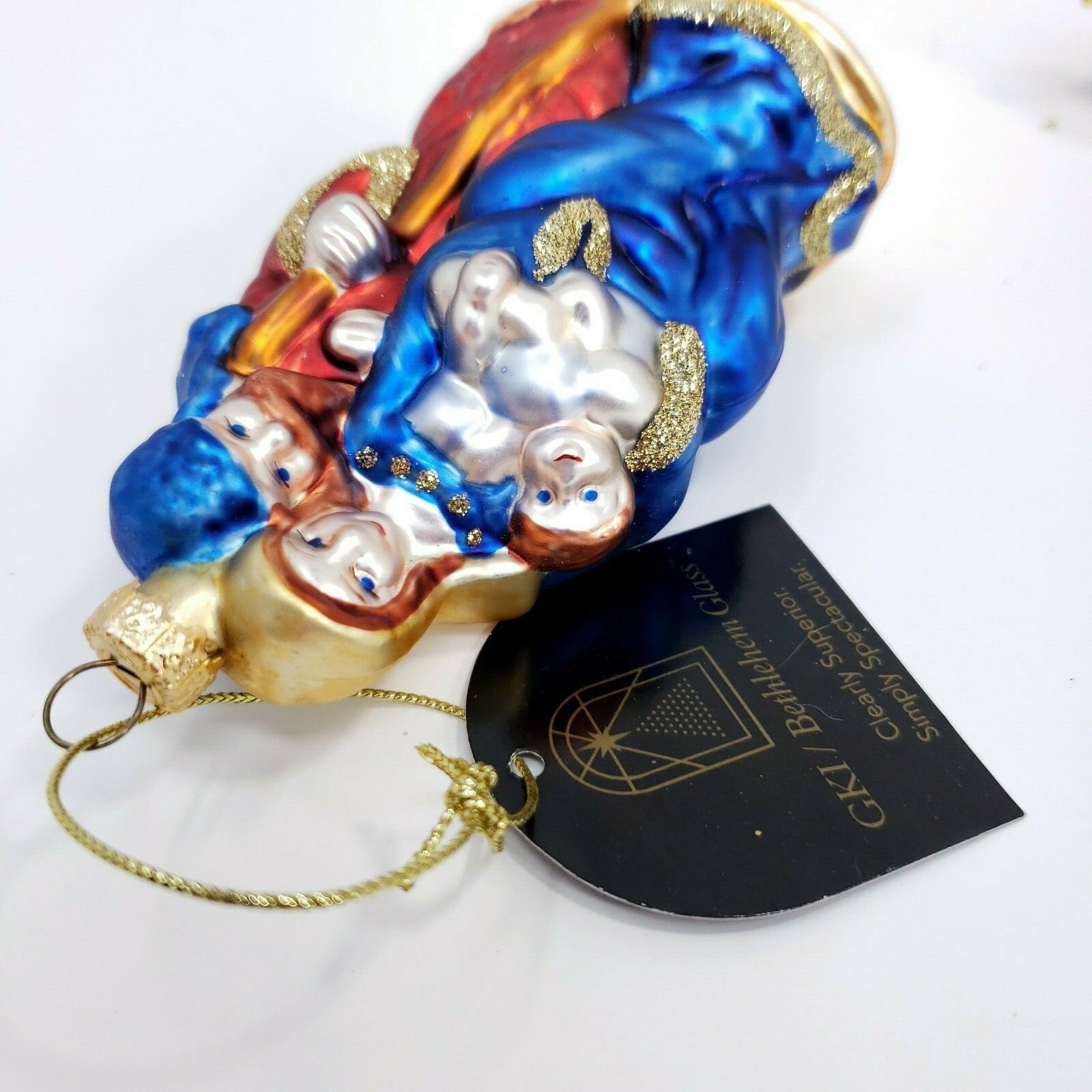 4" GKI Bethlehem Glass Nativity of Jesus Christmas Tree Ornament | eBay