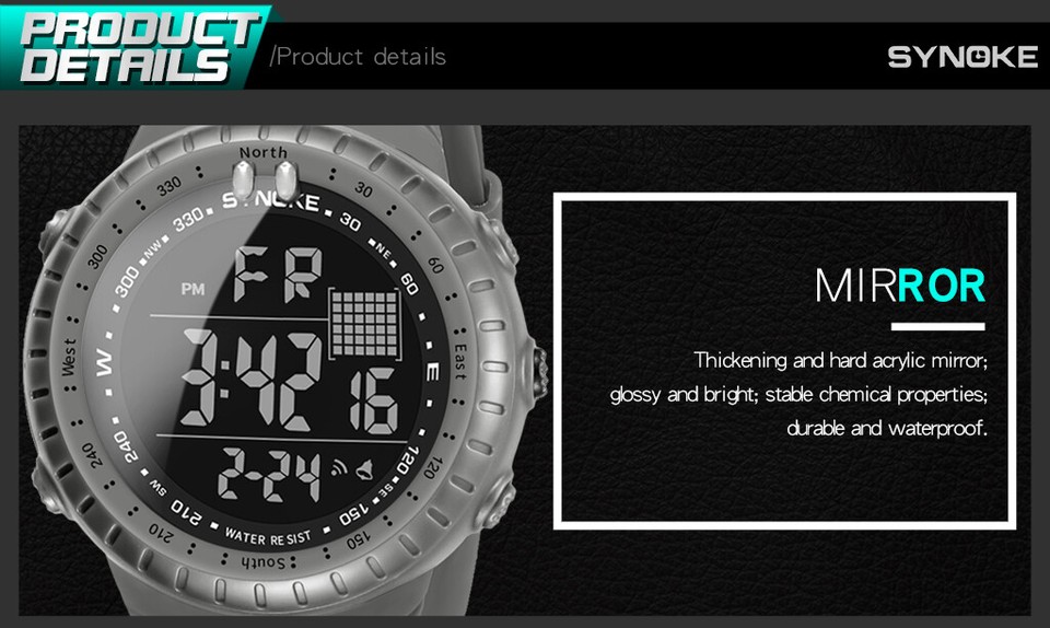 Waterproof Men's Military Tactical LED Digital Sports Watch Backlight ...