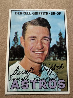 Derrell Griffith 1967 Topps #502 AUTOGRAPHED SIGNED Card Houston Astros ...