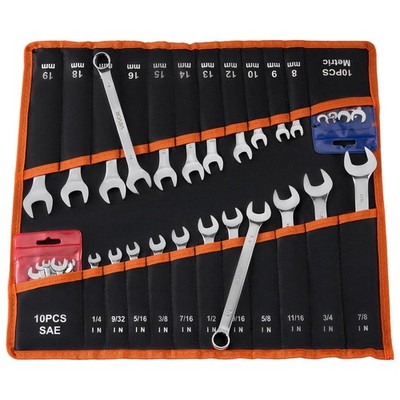 VEVOR Combination Wrench Set Box End Open End Combination Wrenches 42 ...