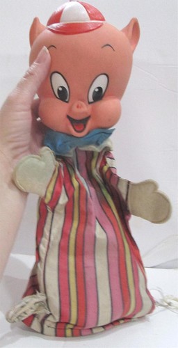 Vintage 16” 1964 Porky Pig Talking Puppet Toy does not talk TLC Mattel ...
