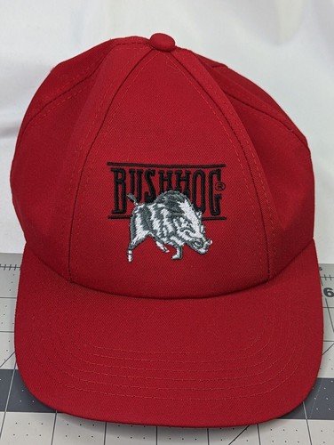 K Products Bushhog Bush Hog Snapback Cap Hat USA Red | eBay