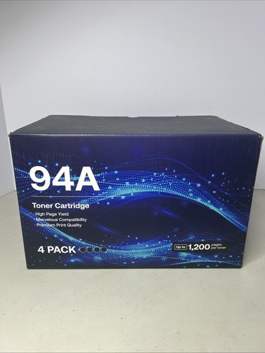 4-Pack Toner Compatible For HP 94A LaserJet Pro M118dw M148fdw Printer ...
