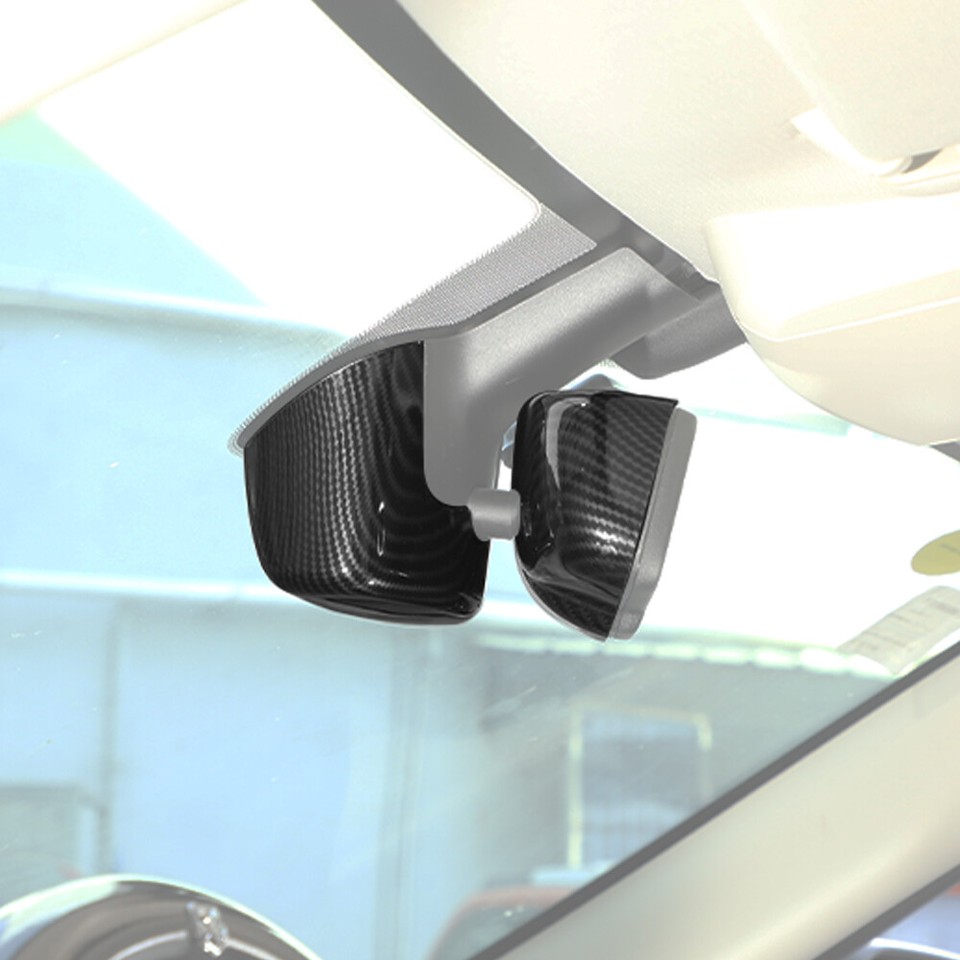 Carbon Fiber Front Interior Rearview Mirror Cover Trim For Dodge ...