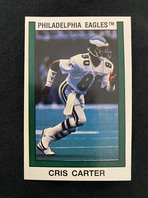 1989 Panini CRIS CARTER Rookie RC Sticker Card #128 Eagles | eBay