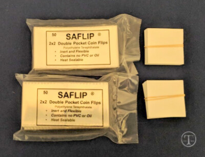 100 2 x 2 Saflips with Inserts 2 x 2 SAFLIP Coin Flips - PVC Free ...