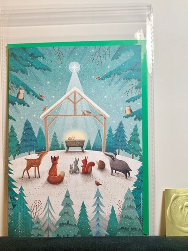 Merry Christmas Card Beautiful Nature Savior Is Born Scene | eBay