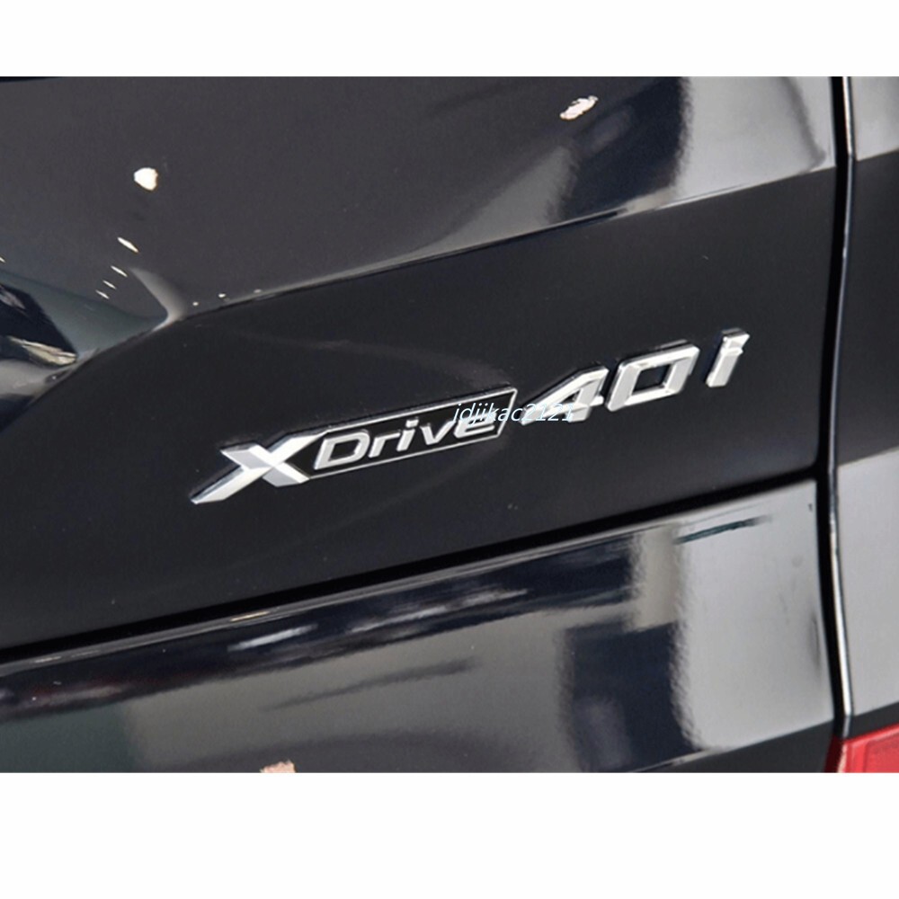 Chrome Black XDrive 40i Letter Rear Trunk Car Emblem Badge FOR X3 X5 ...