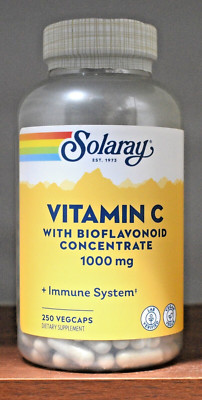 Solaray Vitamin C with Bioflavonoid Concentrate 1000 mg 250 Capsules ...