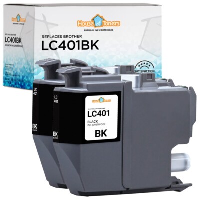 2PK for Brother LC401 Black Ink Cartridge for MFC-J1010DW J1012DW ...