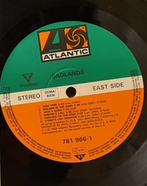 Badlands Badlands LP w Inner EU 1989 Atlantic EX | eBay