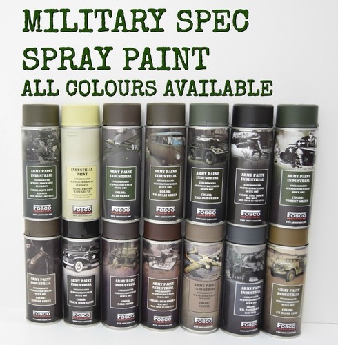 Army Spray Paint Cans 400ml Military Spec Paint Camo Industrial NATO US ...