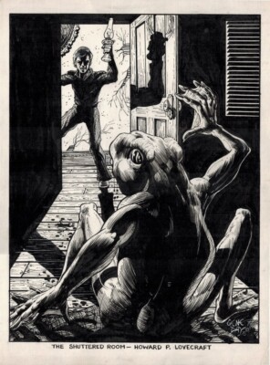 1976 GENE DAY ORIGINAL ART PAGE SHUTTERED ROOM by H.P. HP LOVECRAFT ...