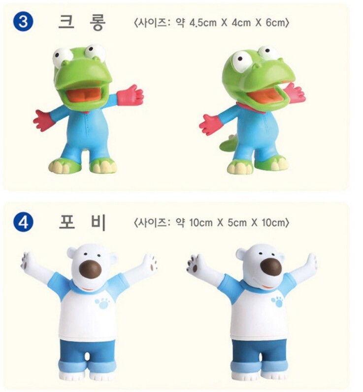 Pororo Real Figure 6ea Character Set Korean Animation Kids Toy ...