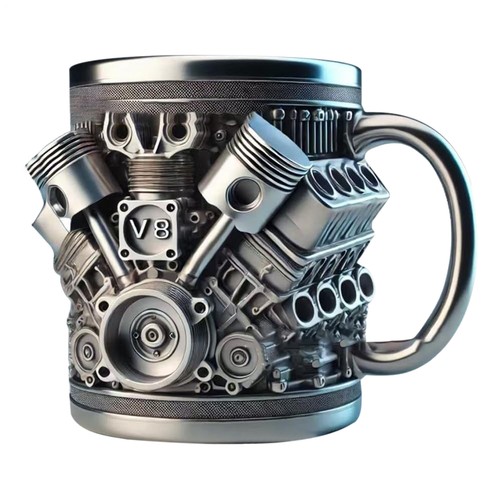 V6/V8 Engine Mugs Unique Design Durable Coffee Cup For Car Lovers For ...