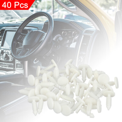 40 pcs 5mm Plastic Bolt Rivets Fastener Mudguard Bumper Retainer Clips ...
