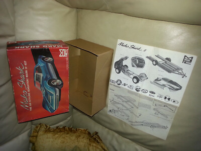 vintage 1960s MPC 1/25 mako shark 427 model kit empty box with ...