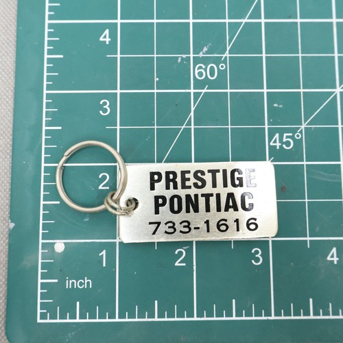 Vintage Keychain Tag Prestige Pontiac Dealership Charm Vehicle | eBay