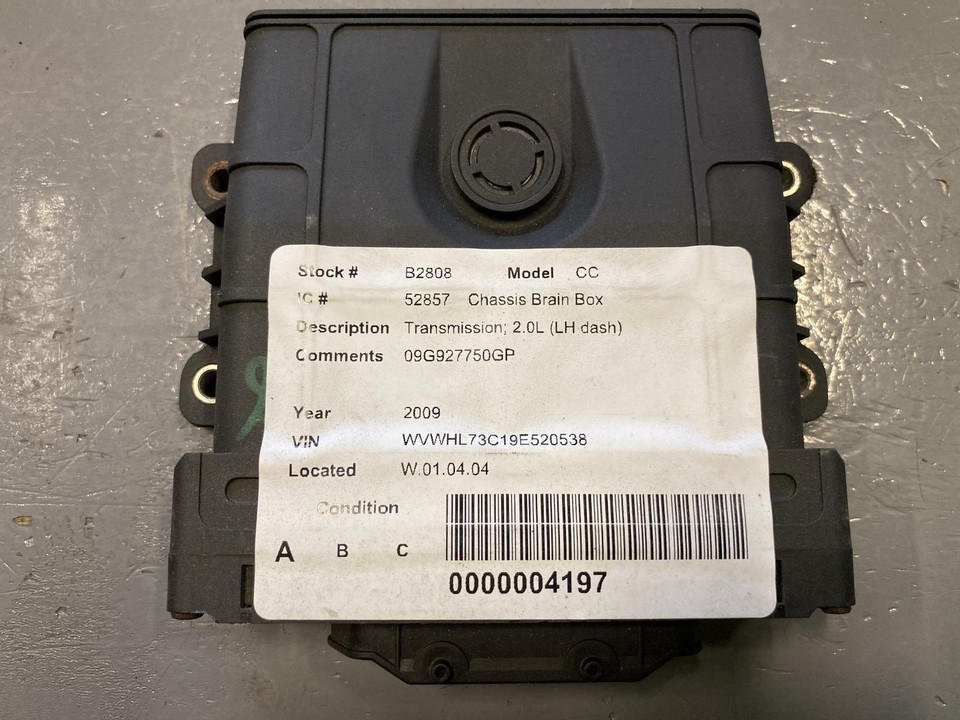 VOLKSWAGEN CC Transmission Control Module (TCM) 09G 927 750 GP | eBay