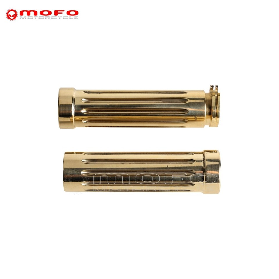 Brass Cafe Racer Custom Handlebar Hand Grip For Harley 1'' Bars Chopper ...
