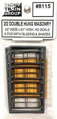 HO Scale Tichy Train Group 8115 2/2 Double-Hung 42" x 91" Masonry ...