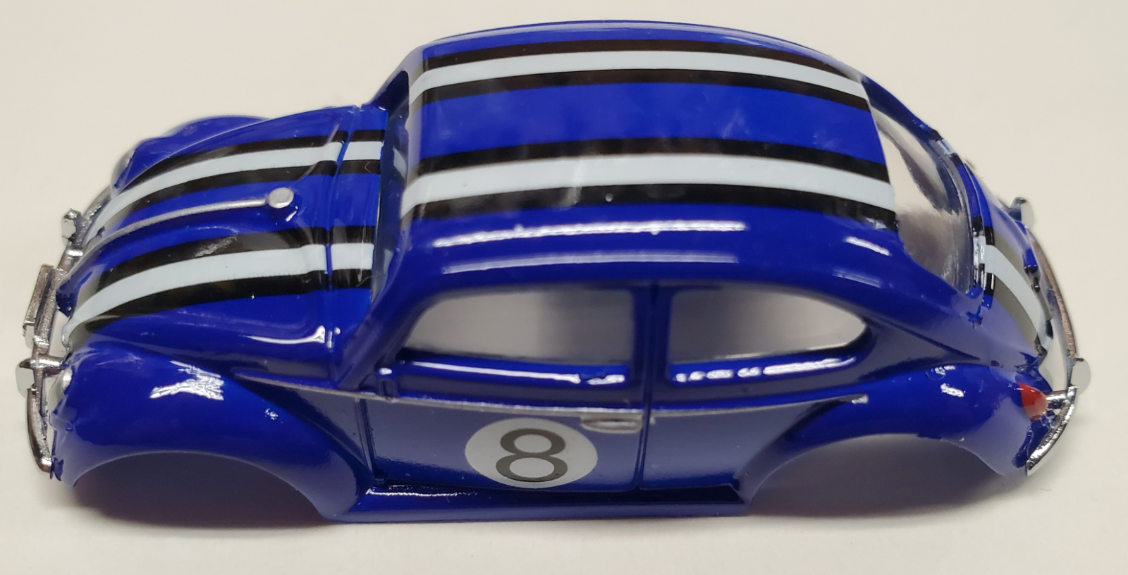 Original Dash Motorsports HO Scale Slot Car Body- Striped Blue Number 8 ...