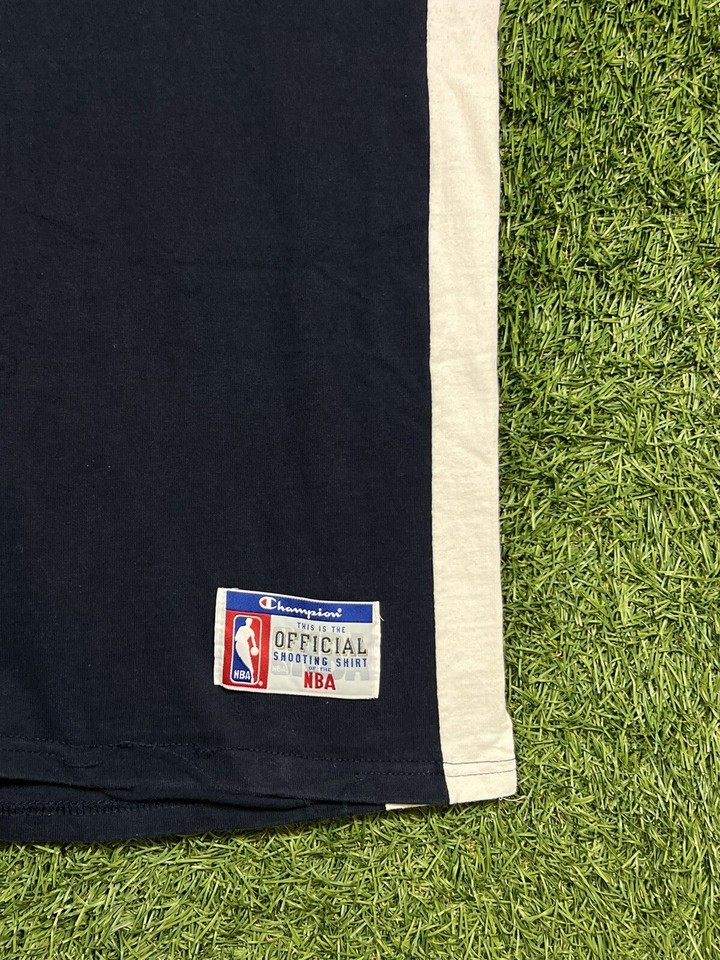 VTG 90's Champion Houston Rockets NBA Warm up Shooting Shirt On Court ...