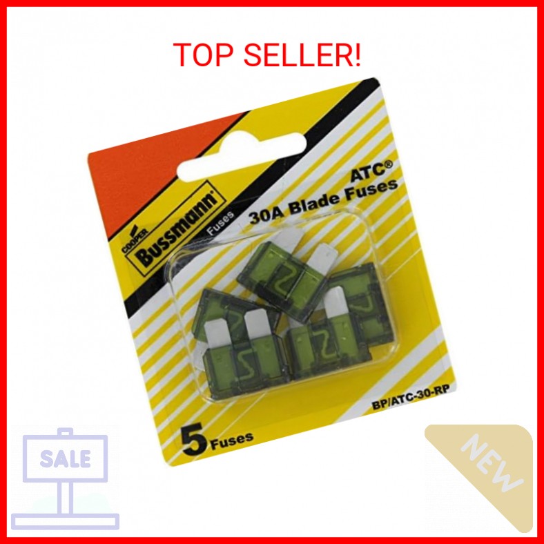 Bussmann (BP/ATC-30-RP) 30 Amp ATC Blade Fuse, Pack of 5 51712174190| eBay