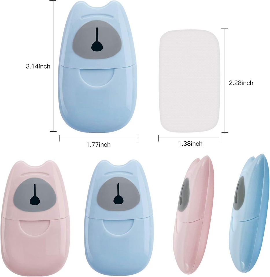 NANASO 4 Boxs(200 Sheets) Paper Soap,Mini Portable Travel Soap Paper ...