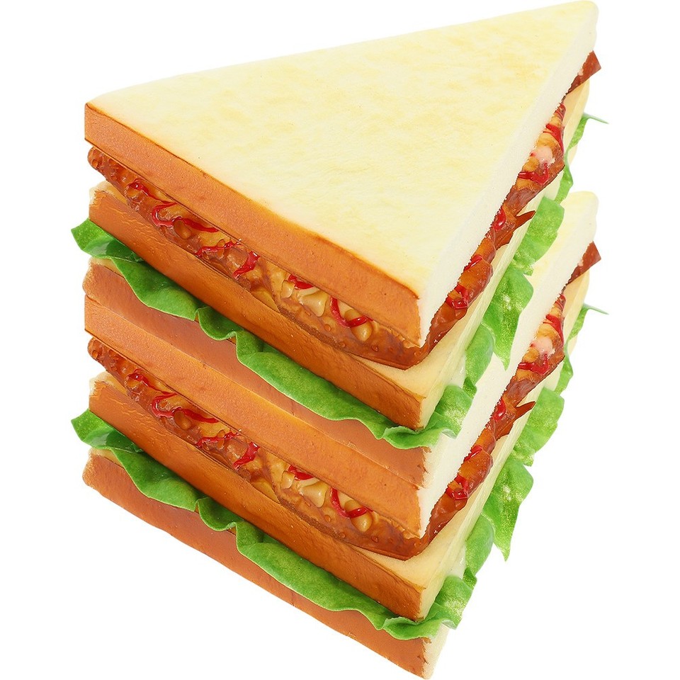2 Pcs Sandwich Model Fake Models Simulation Artificial Prop Food | eBay ...