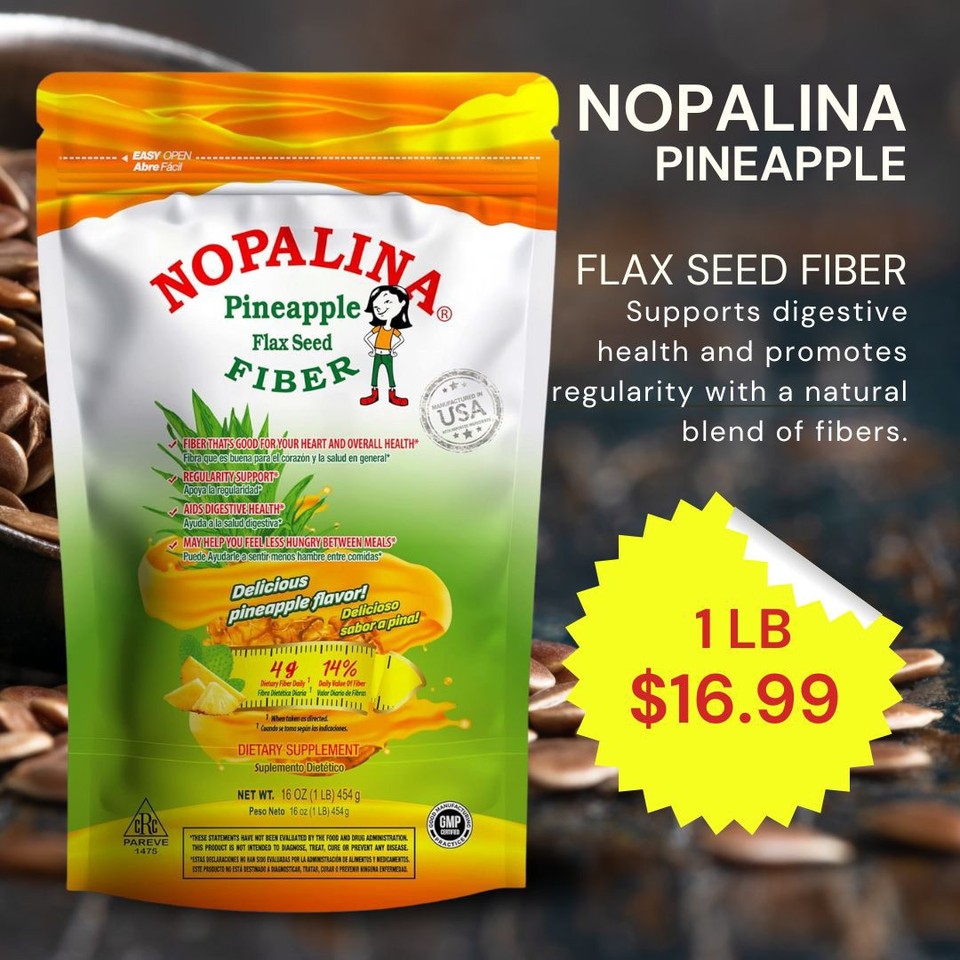 Nopalina 16 oz Flaxseed Plus Fiber, Omega 3-6-9 Supplement 890523000843 ...