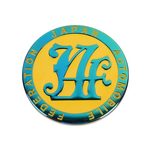 Japan Automobile Federation Yellow-Neo JAF METAL Emblem Badge Cars ...