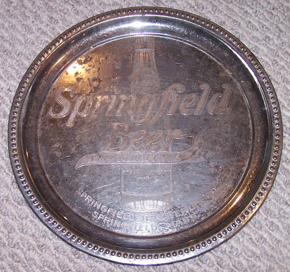 Vintage Springfield Beer Gold Medal Flavor Beer Tray Springfield ...