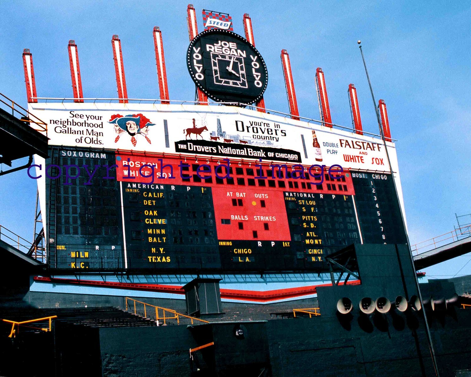 White Sox Comiskey Park Scoreboard 1972 Color 8x10 YYY | eBay